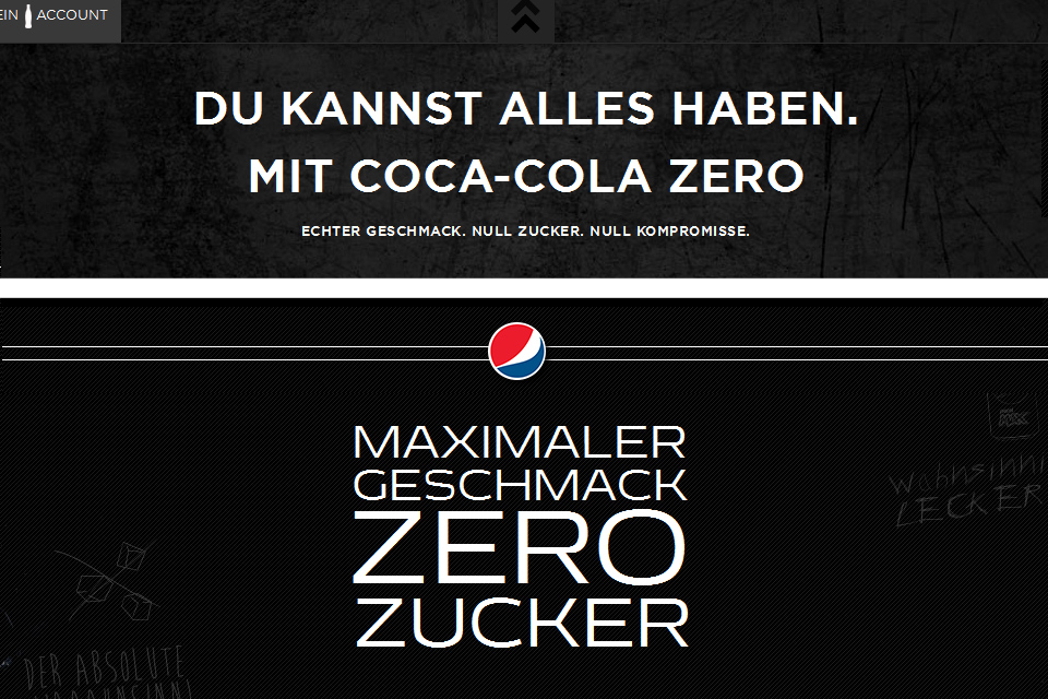 Coca-Cola vs. Pepsi - Echter Wettbewerb, Zero Zucker - lolliblog