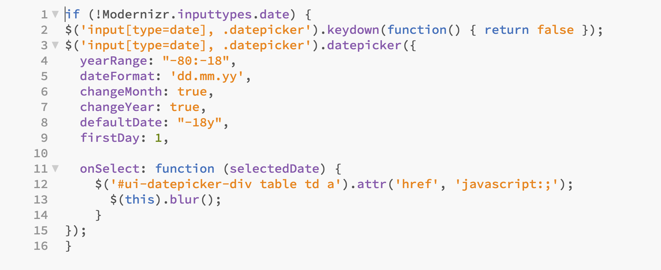 HTML5 Datumsfelder für IE11 und Safari Desktop mit jQuery UI Datepicker ...